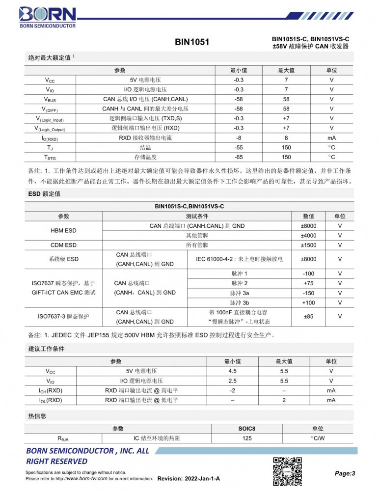 BIN1051S-C datasheet page 3