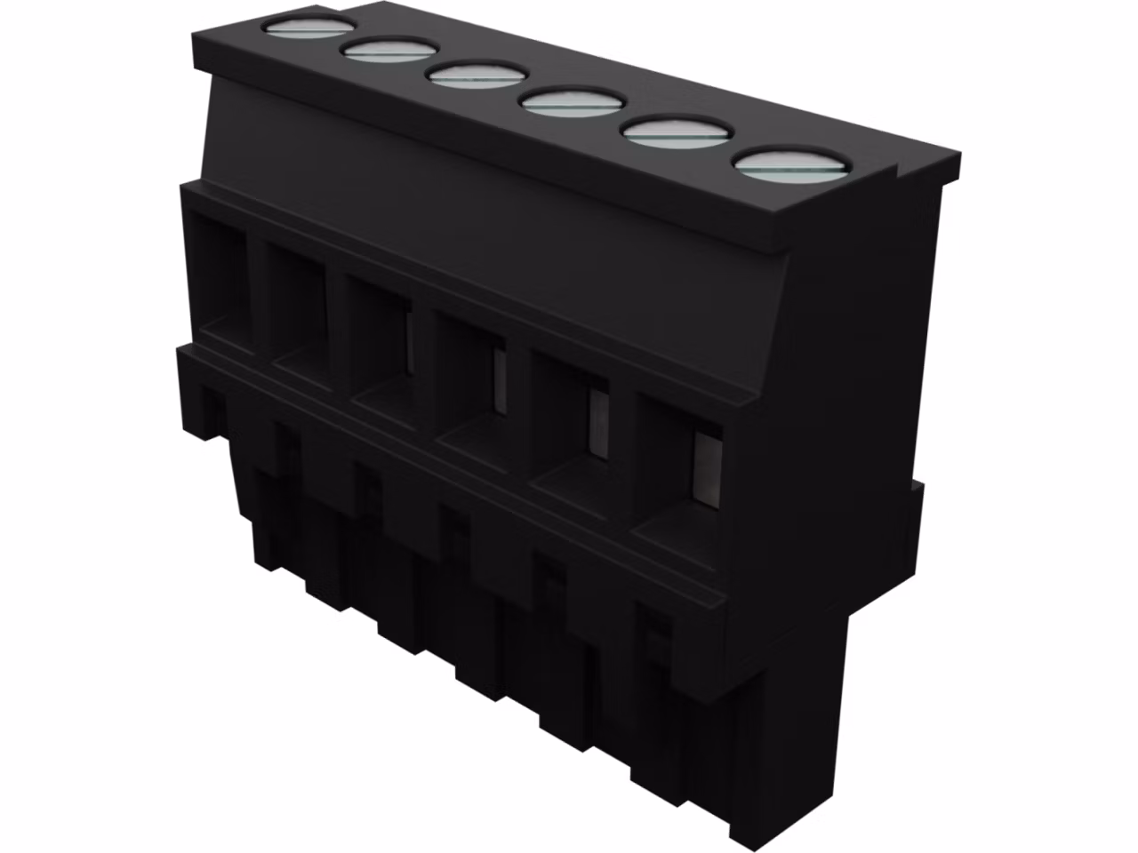 5.08mm Pitch Eurostyle Vertical Plug, with Standard Imprinting, Front Wire Entry, Black, 6 Circuits for sale