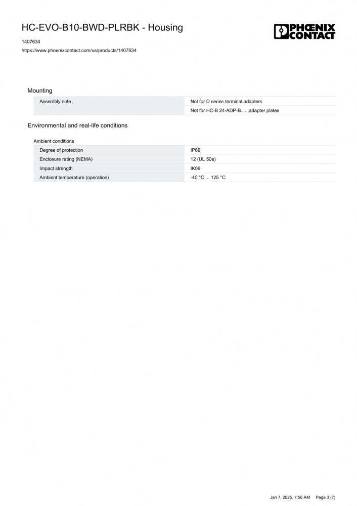 Phoenix Contact 1407634 technical document page 3