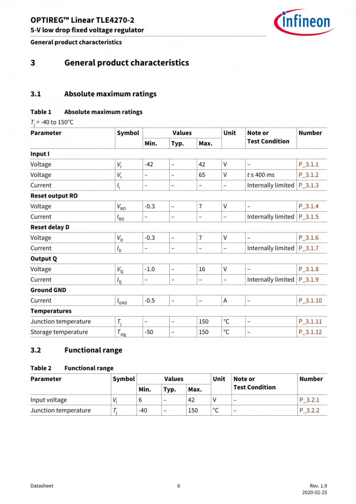 TLE4270 datasheet page 6