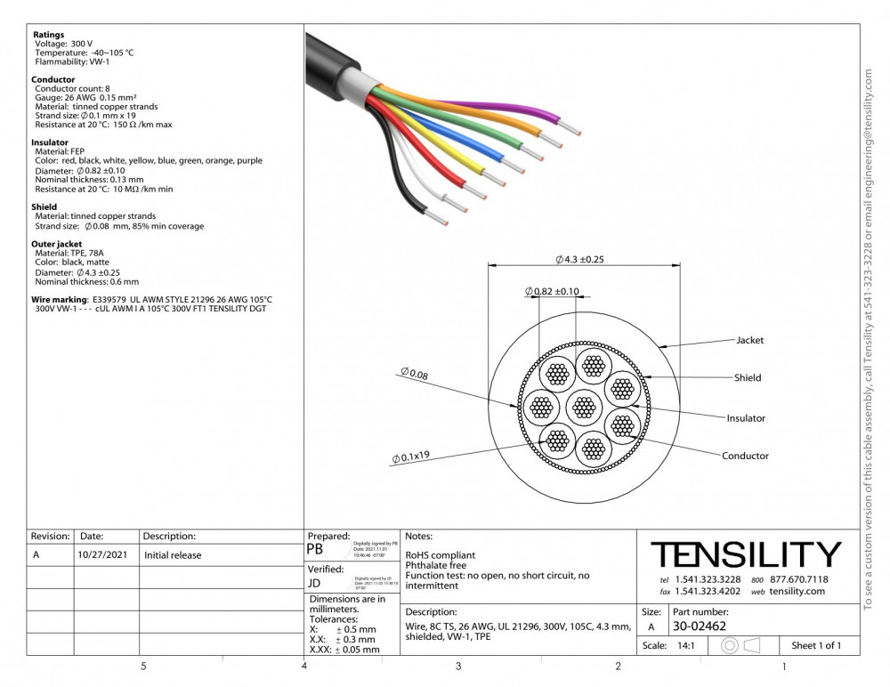 Tensility International 30-02462 technical drawing preview