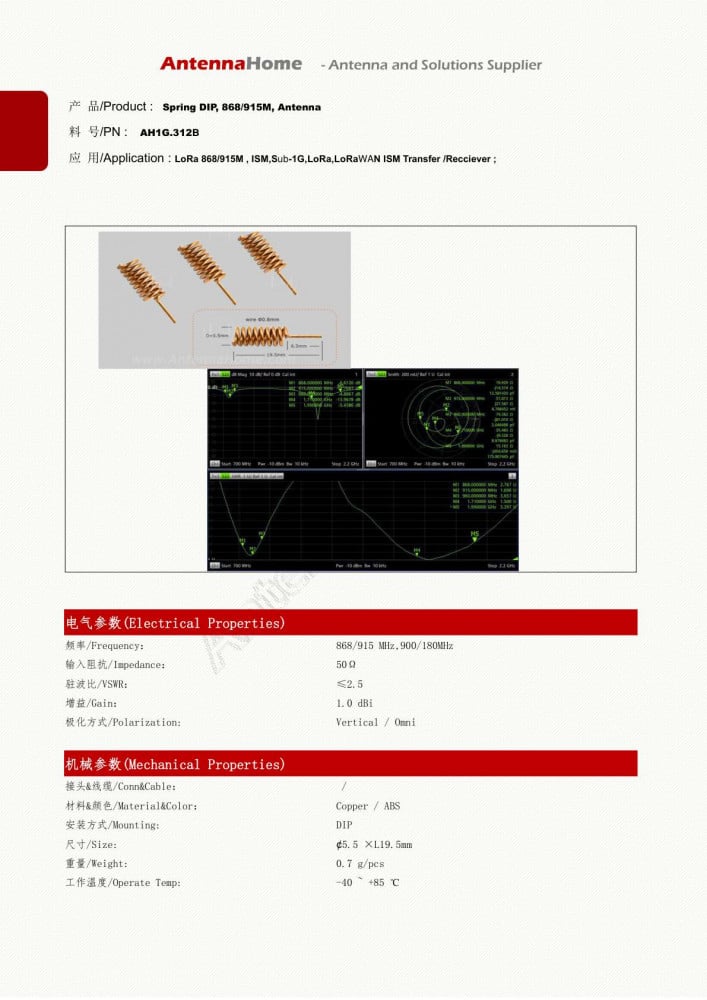 AH1G.312B product documentation page 1