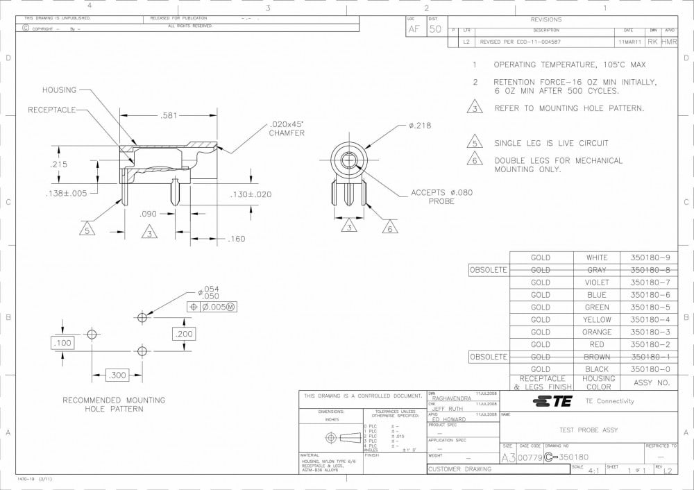 TE Connectivity 350180-2 drawing reference