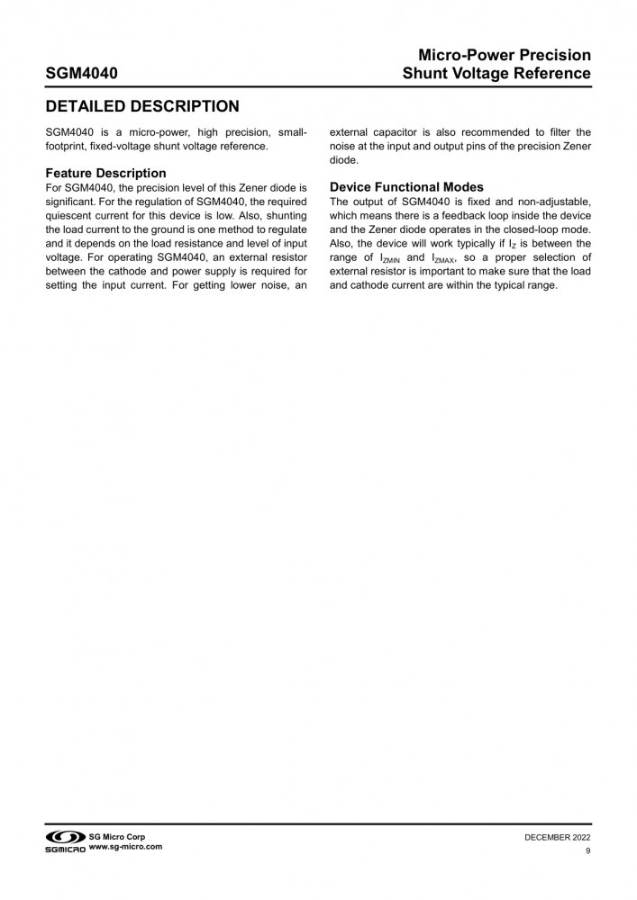 SGM4040 datasheet page 9