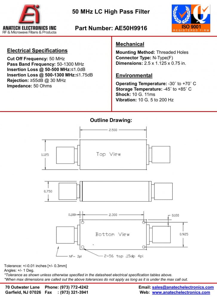 AE50H9916 technical document page