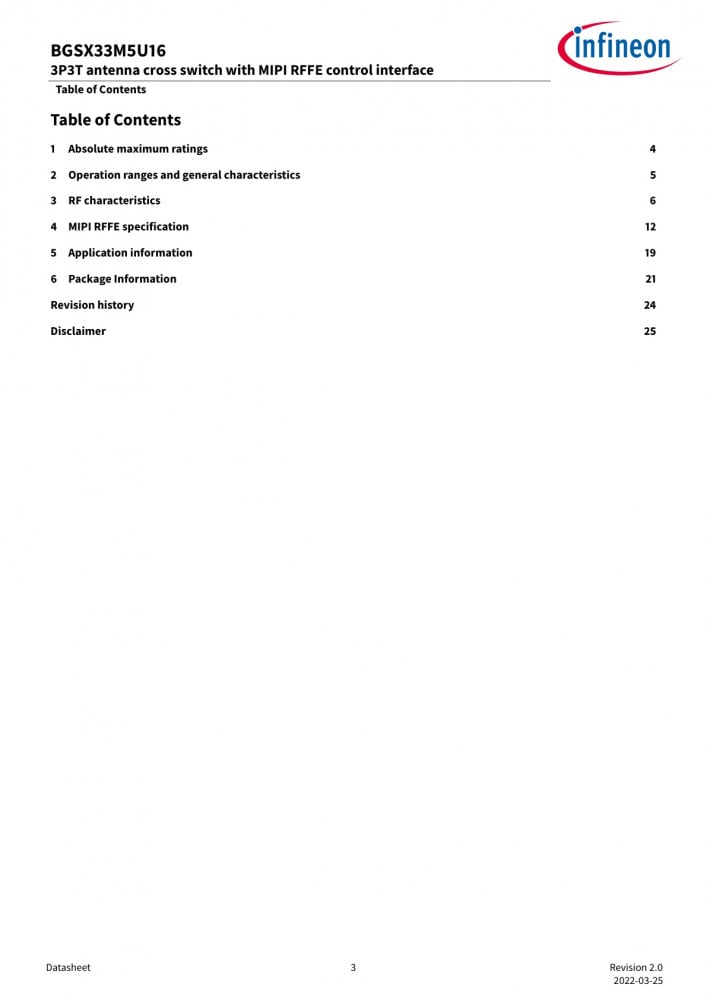 BGSX33M5U16 datasheet page 3