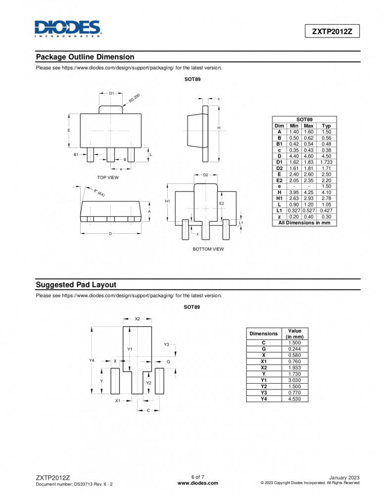 ZXTP2012ZTA datasheet page 6
