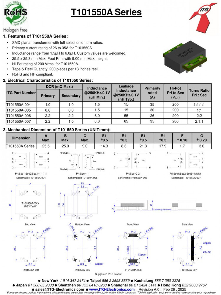 T101550A technical document page 1