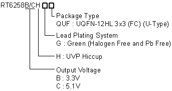 RT6258BH/RT6258CH - 8A, 23V Synchronous Step-Down Converter with 3.3V/5V LDO for sale