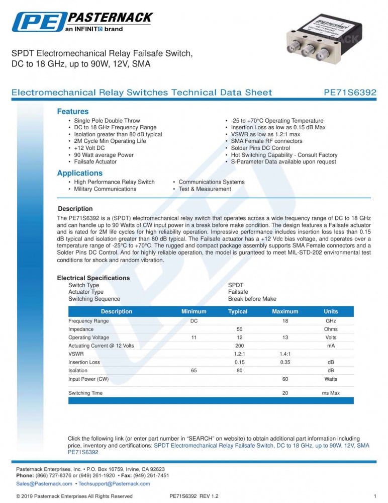 PE71S6392 datasheet page 1