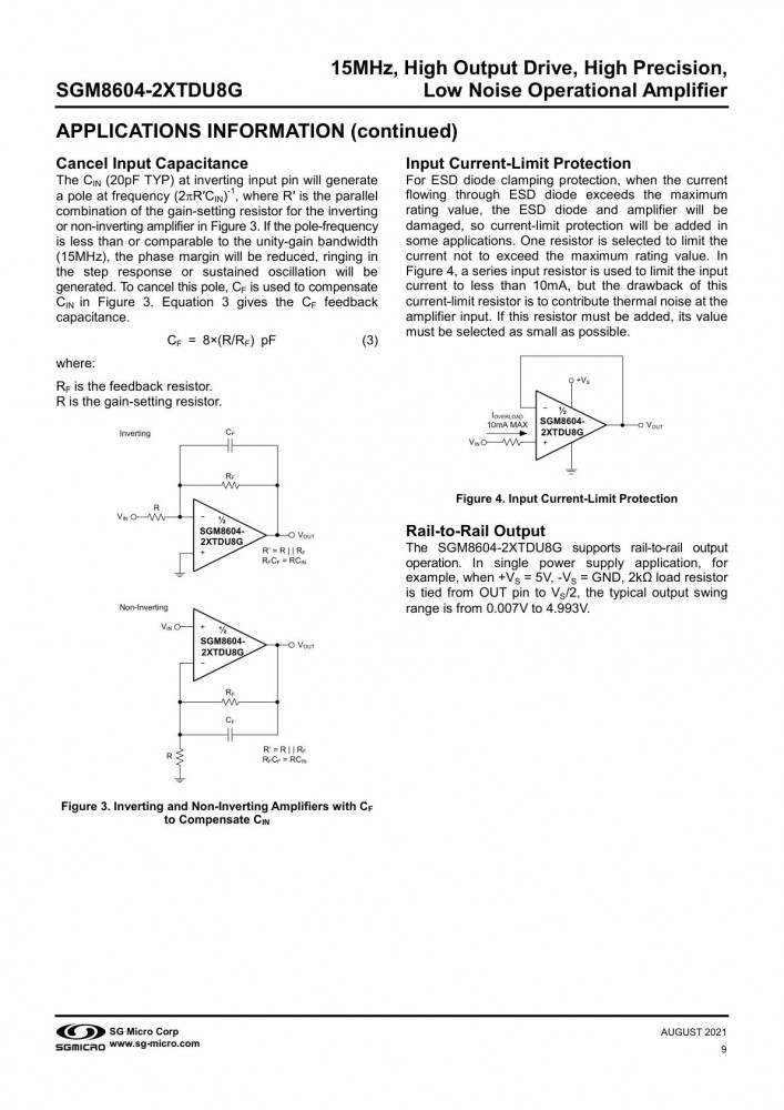 SGM8604-2XTDU8G datasheet page 9