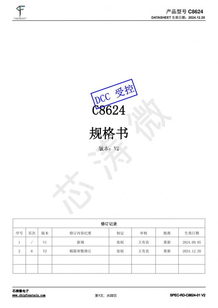 C8624QP datasheet page 1
