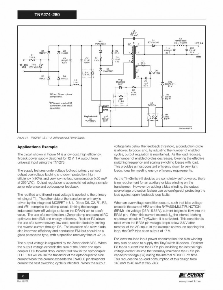 TNY276GN datasheet page 8