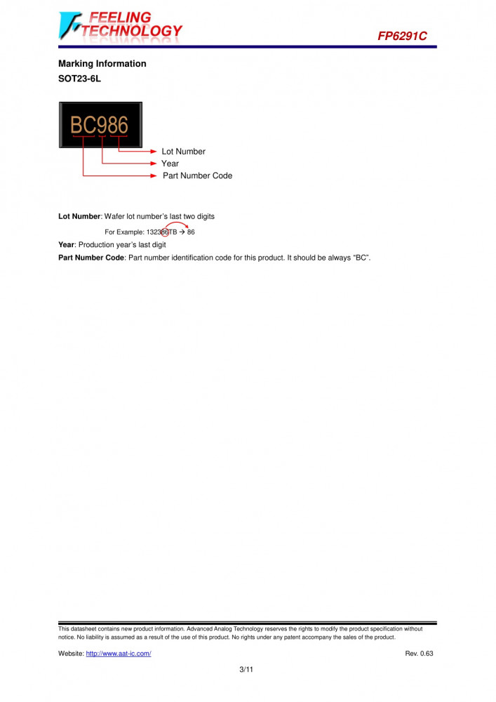 FP6291CLR-G1 datasheet page 3
