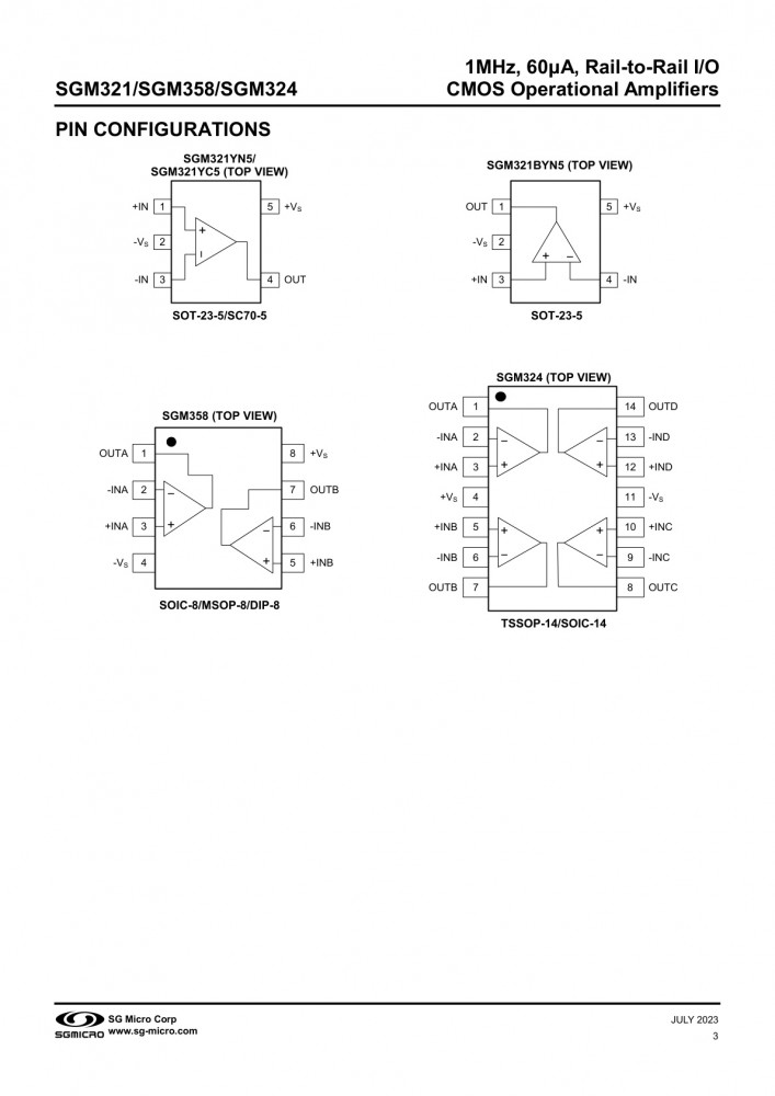 SGM321 datasheet page 3