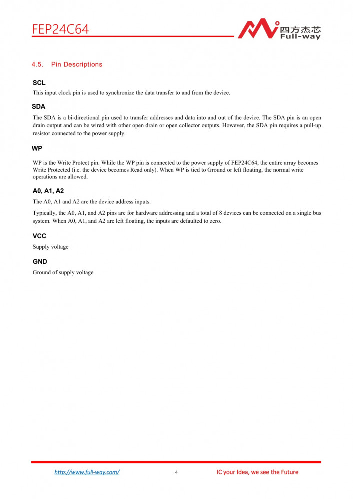 FEP24C64 datasheet page 4