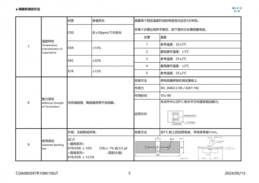 HRE product specification page 3