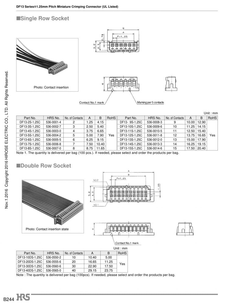 DF13 series datasheet page 3