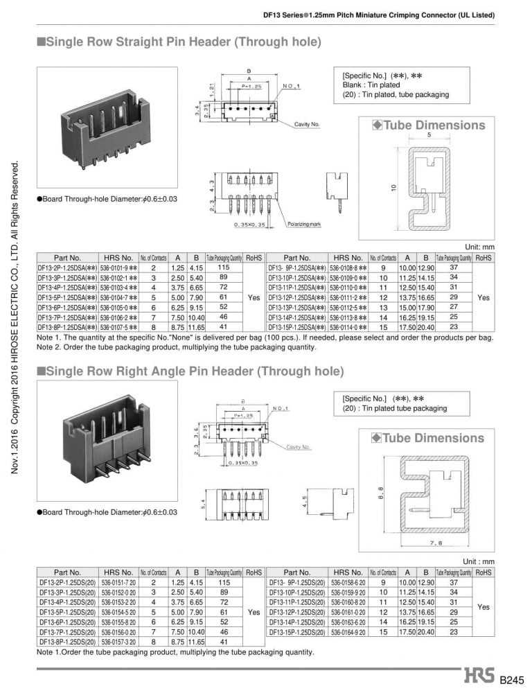 DF13 series datasheet page 4