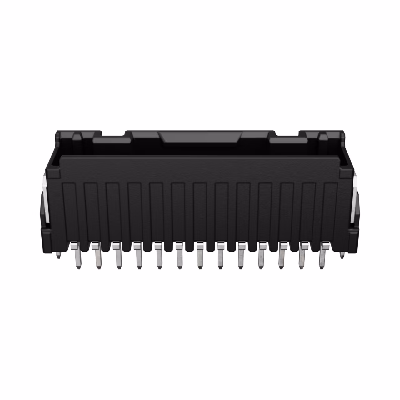 Micro-One Wire-to-Board Header, Vertical, 2.00mm Pitch, Single Row, Glow-Wire Capable, Through Hole, 13 Circuits, Tin-Bismuth Plating, Black, with Potting Capability for sale