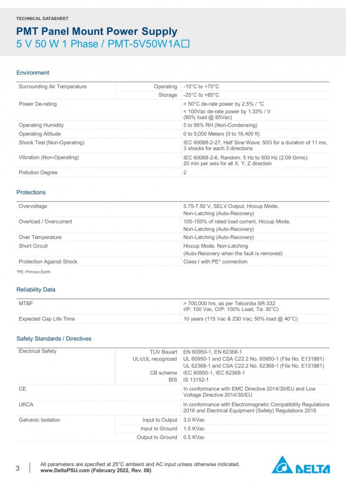 PMT-5V50W1AG datasheet page 3