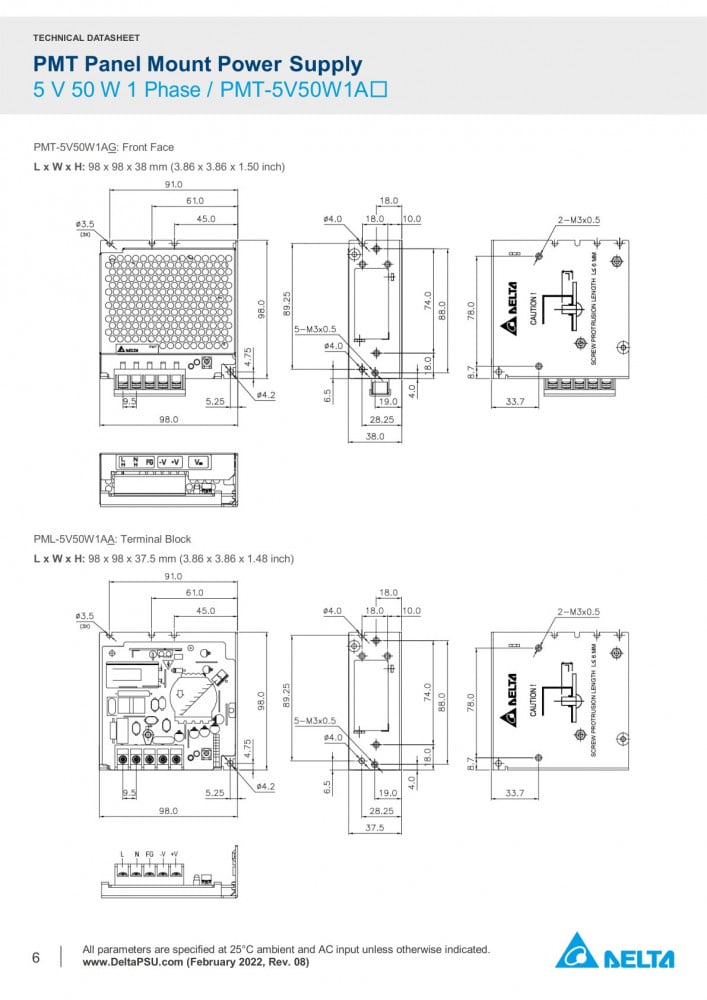 PMT-5V50W1AG datasheet page 6