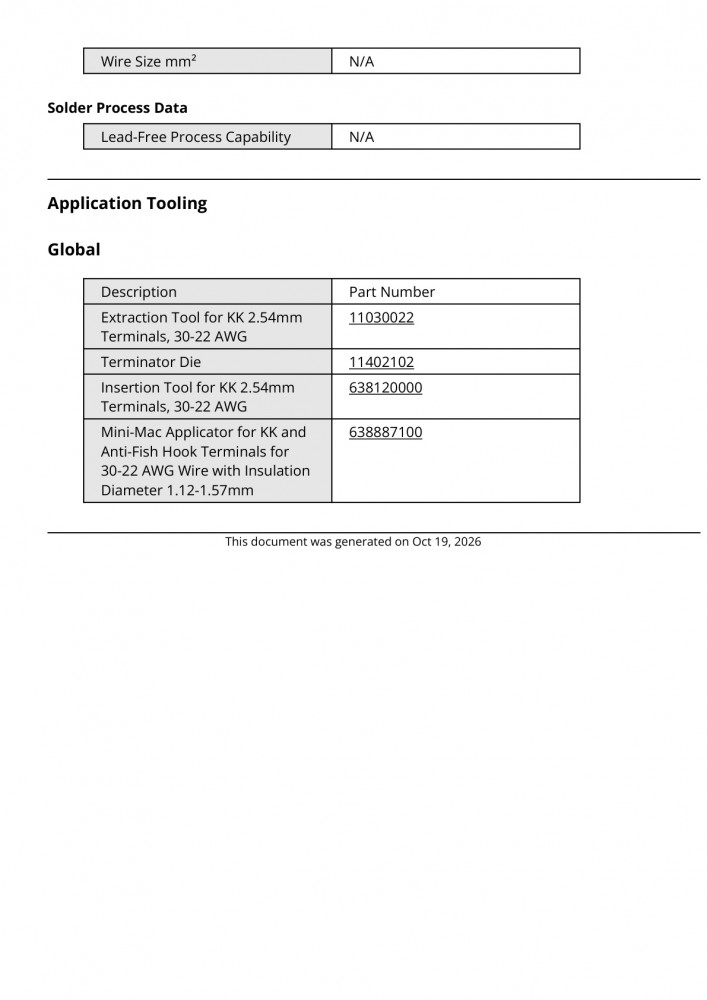 KK 254 product specification page 3