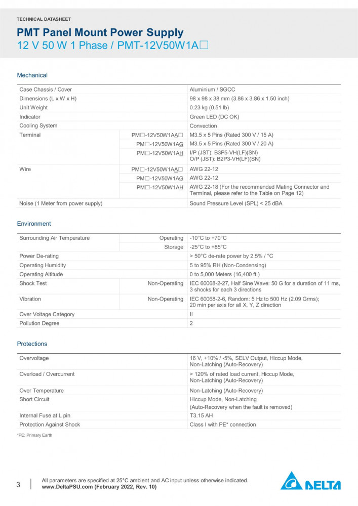 Delta PMB/PMT datasheet page 3
