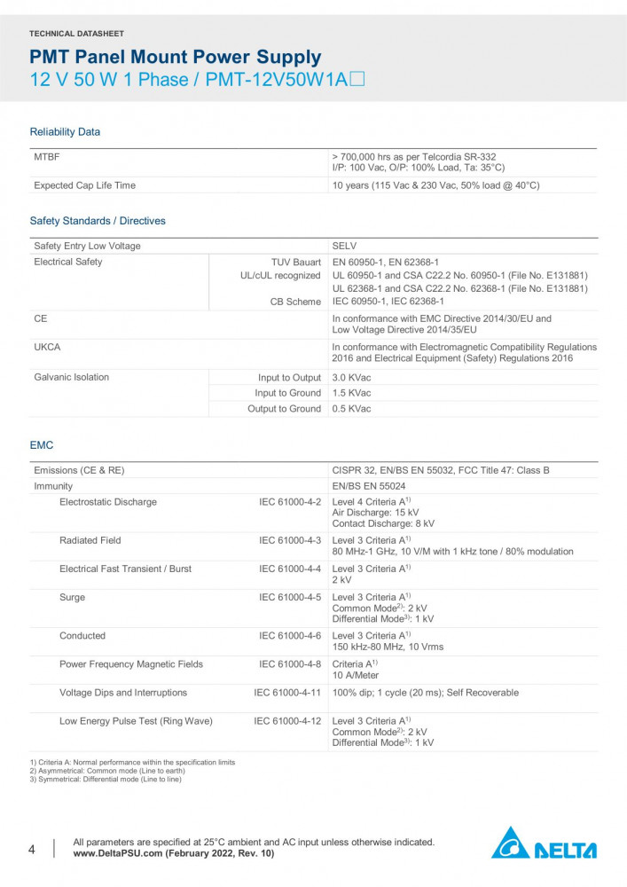Delta PMB/PMT datasheet page 4