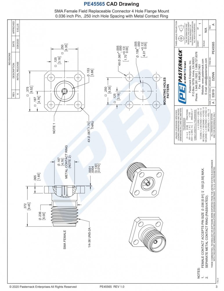 PE45565 technical document page 3