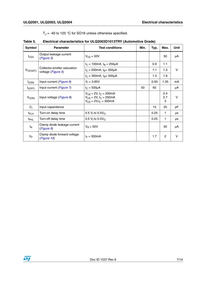 ULQ2004D1013TR datasheet page 7