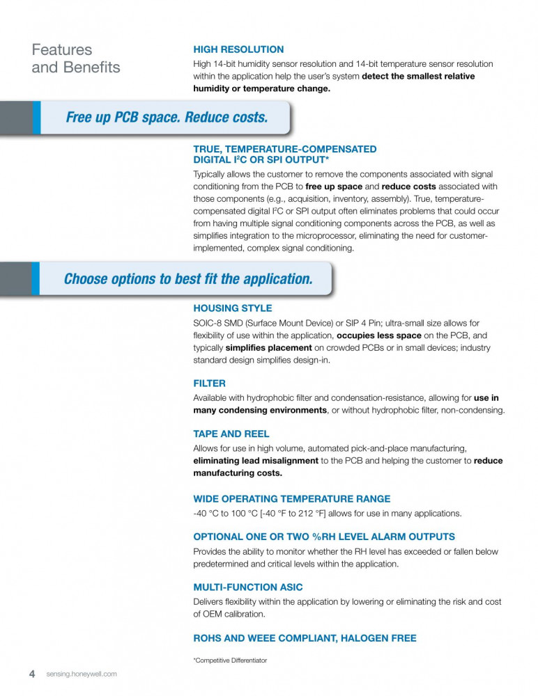 HIH7000 Series datasheet page 4