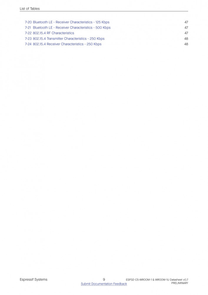 ESP32-C5-WROOM-1 datasheet page 9