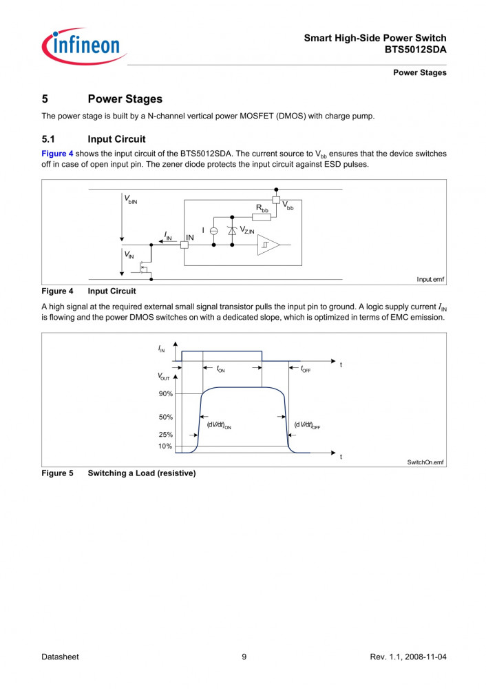 BTS5012SDA datasheet page 9
