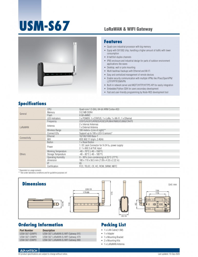 LEO-S592-AQ technical document page 2