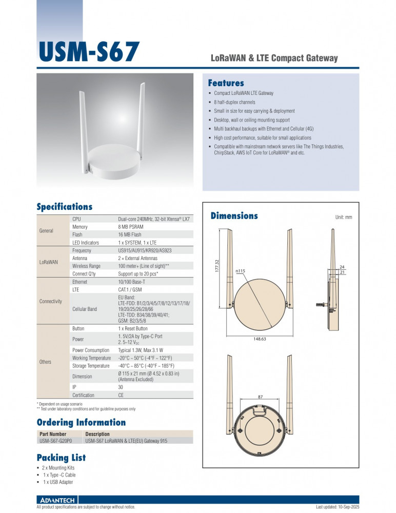 LEO-S592-AQ technical document page 3