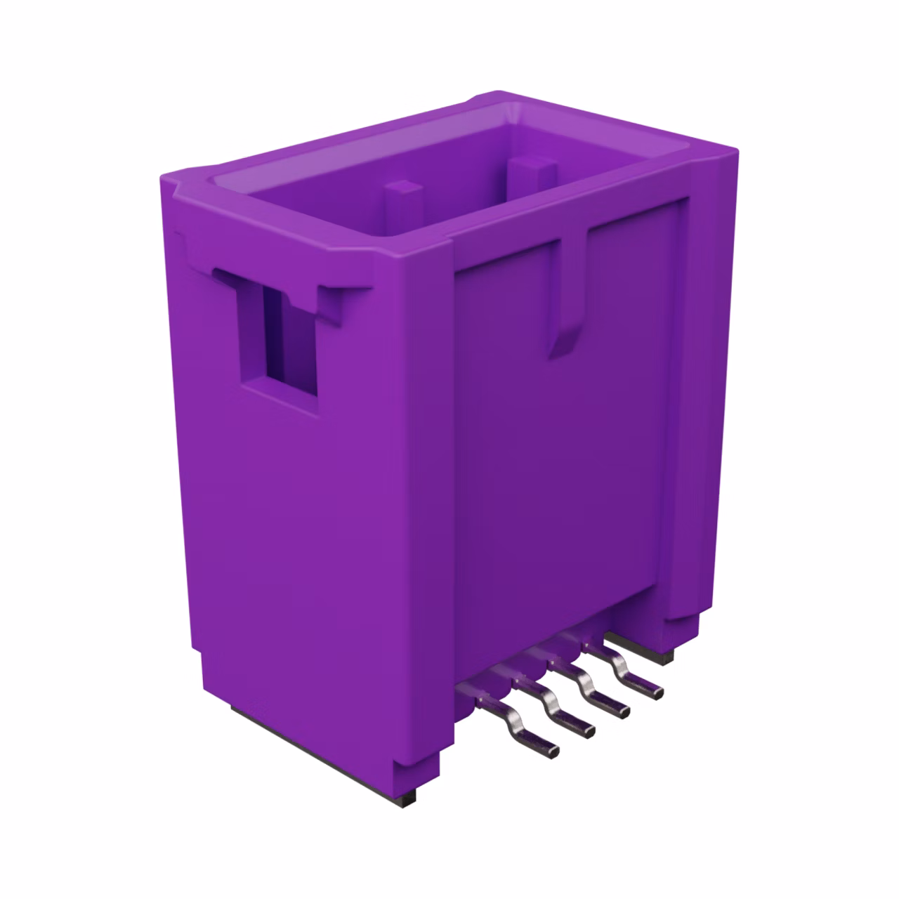 ConnTAK50 Header, Dual Row, Vertical, Surface Mount, 10 Circuits / 8 Circuits Usable, Key D, Violet for sale