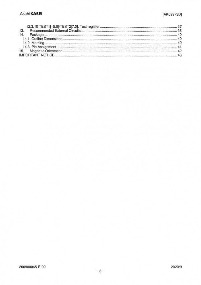 AK09973D datasheet page 3