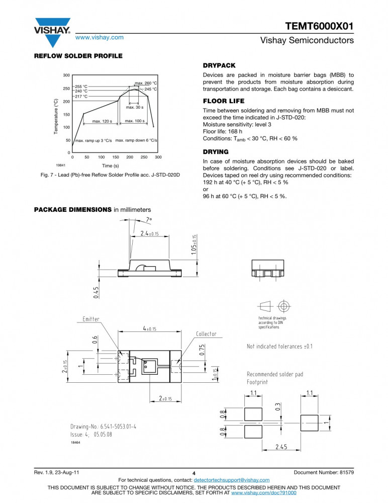 TEMT6000X01 technical document page 4