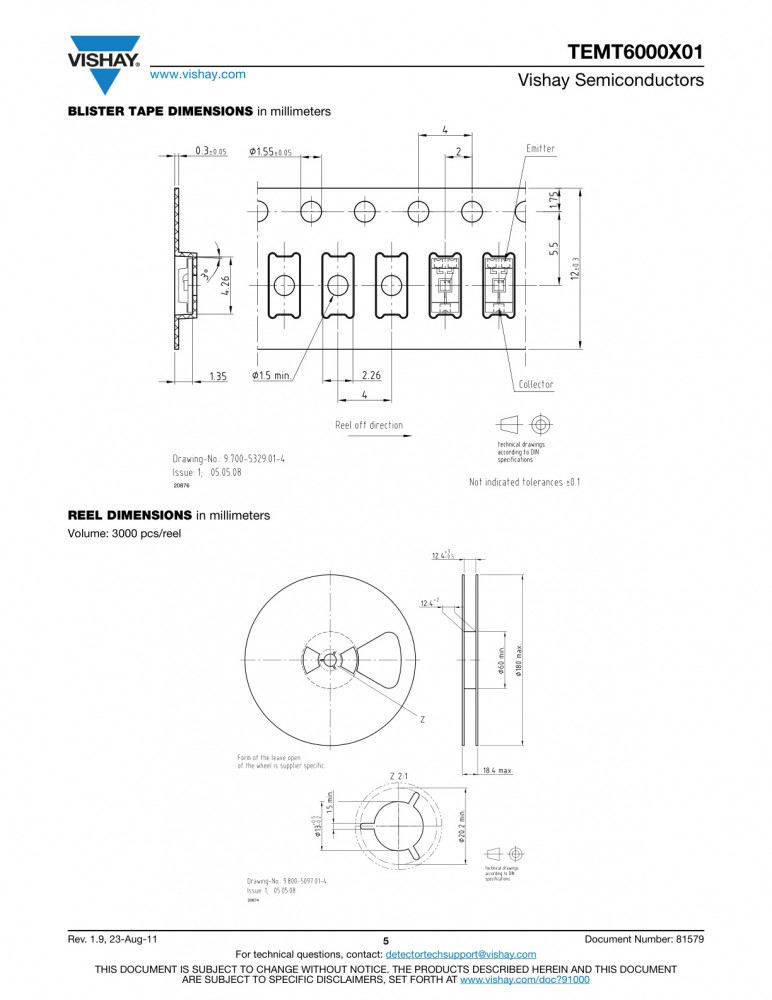 TEMT6000X01 technical document page 5