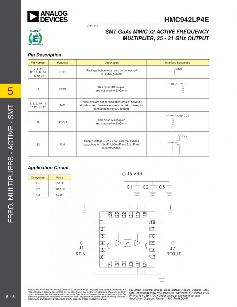 HMC942LP4E technical document, page 5