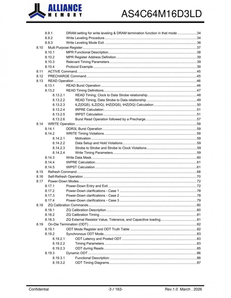 Datasheet page 3