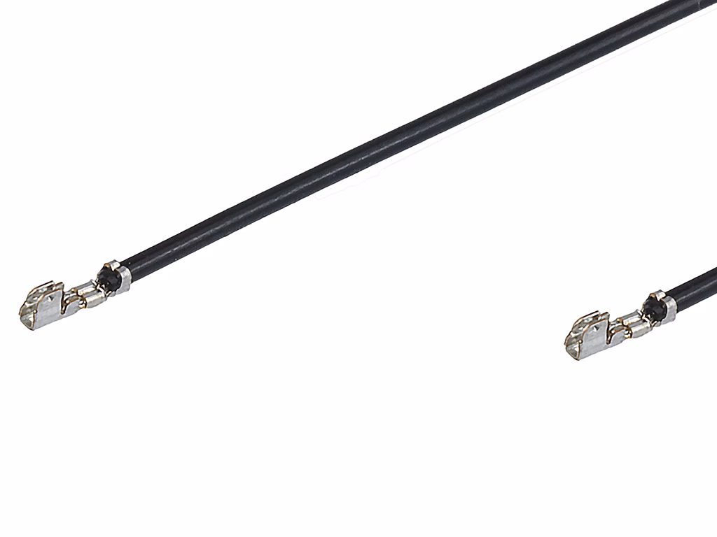 Pre-Crimped Lead OneBlade Female-to-Female, 1.00µm Tin (Sn) Plating, 300.00mm Length, 28 AWG, Black for sale