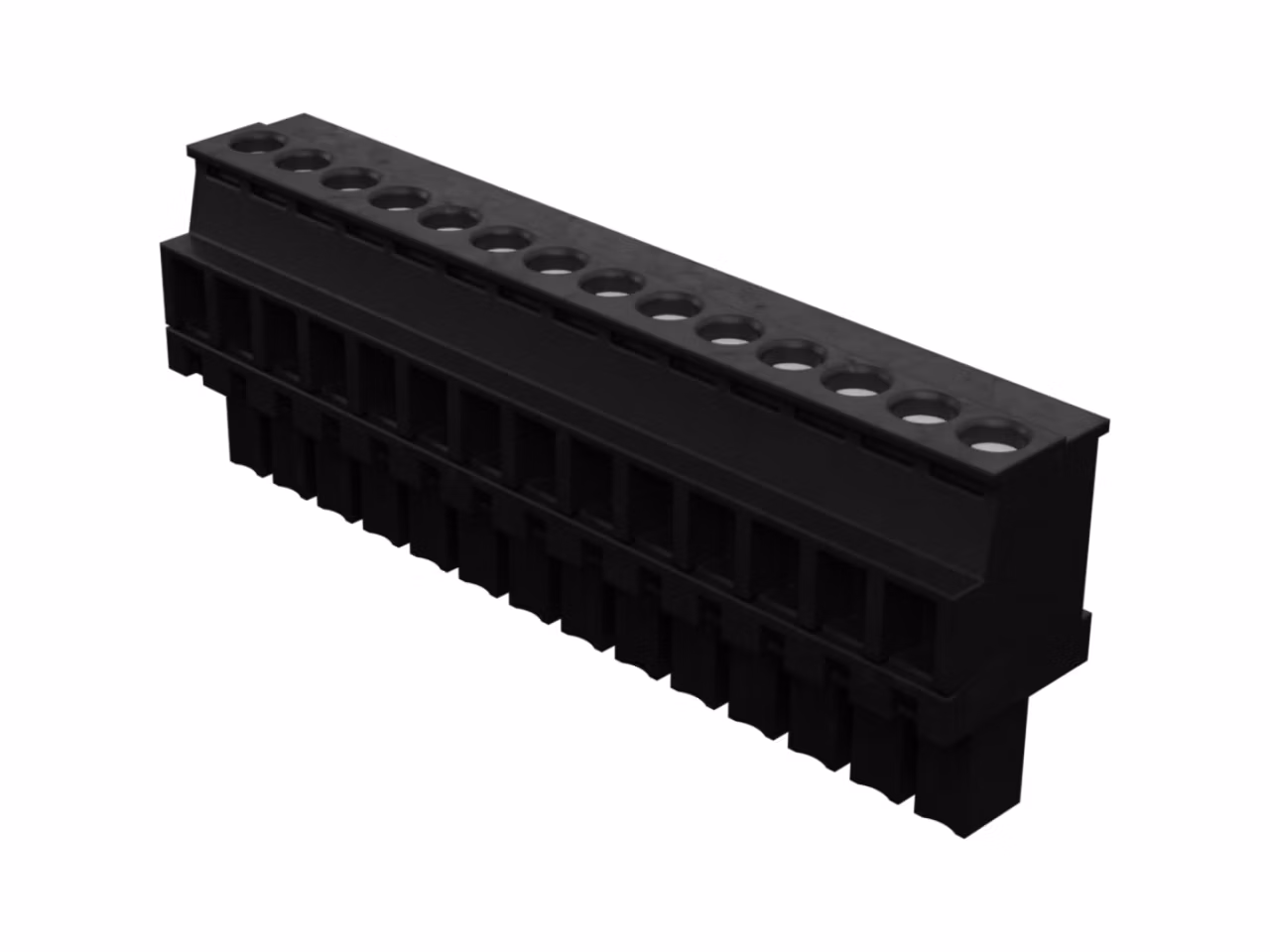 3.81mm Pitch Eurostyle Vertical Plug, with Reverse Imprinting, Rear Wire Entry, Black, 14 Circuits for sale