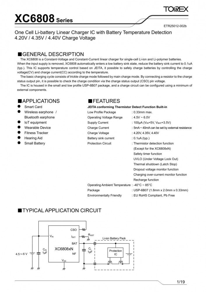 XC6808 datasheet page 1