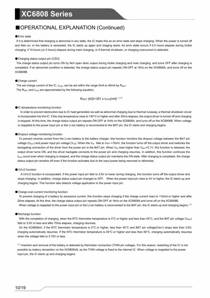 XC6808 datasheet page 10