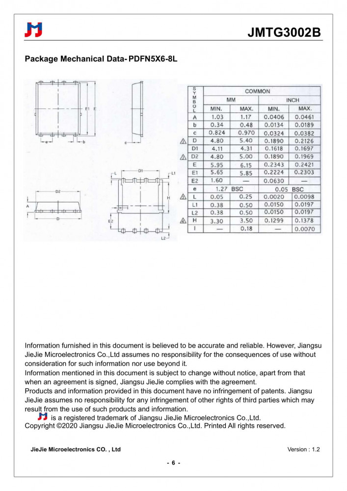 JMTG3002B datasheet page 6