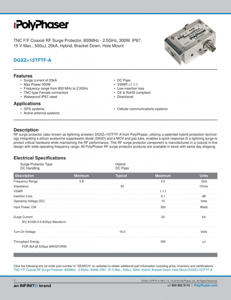 DGXZ+15TFTF-A product documentation page 1