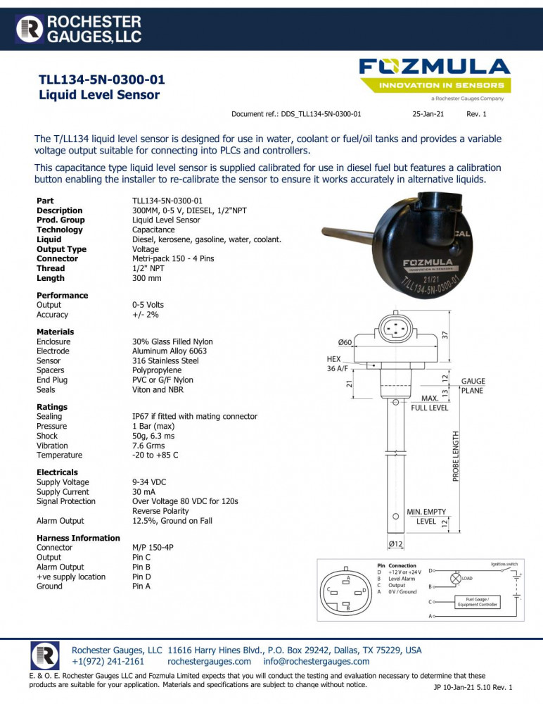 TLL134-5N-0300-01 technical document page 1