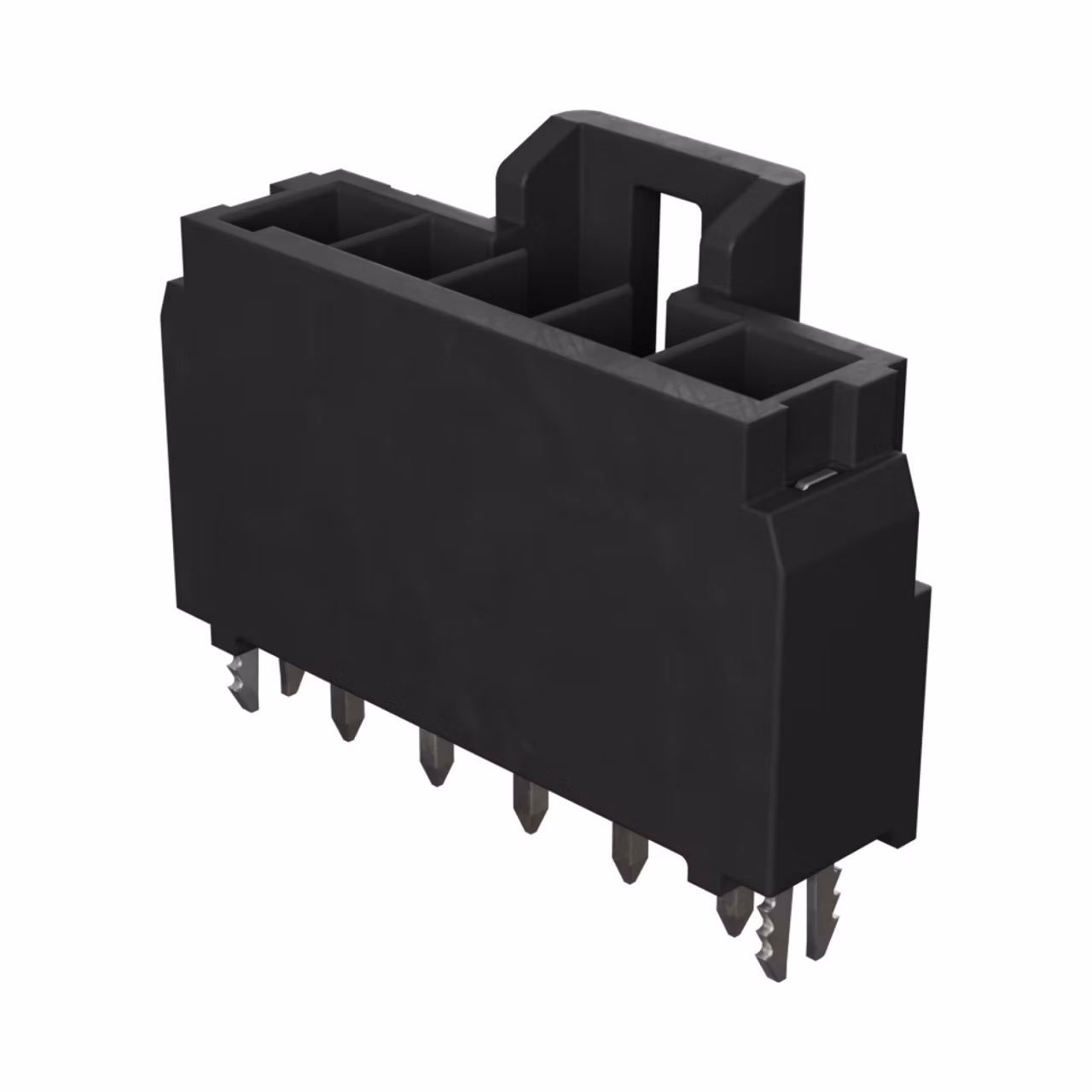 Ultra-Fit Vertical Header, 3.50mm Pitch, Single Row, 5 Circuits, with Solder Clips, 0.76µm Gold (Au) Plating, Glow-Wire Capable, Black for sale